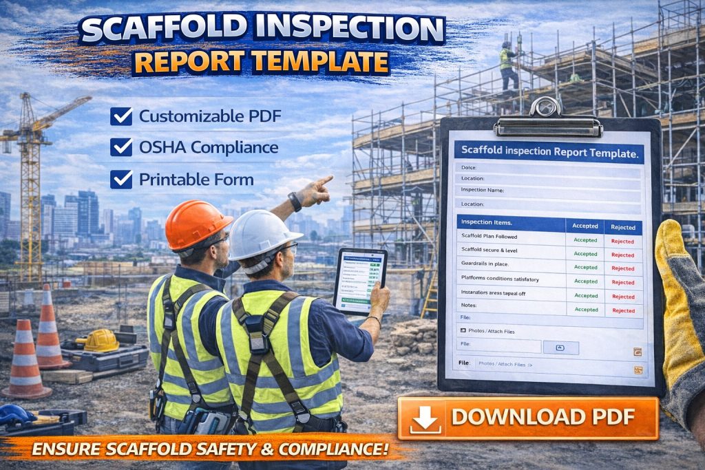 Scaffold Inspection Report Template - Exiga Software Solutions Pte Ltd